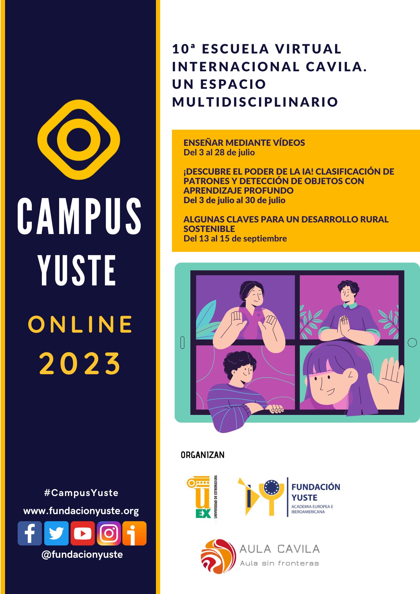 2023069 La Fundación Yuste oferta 60 becas de matrícula para los cursos del Campus Virtual ...